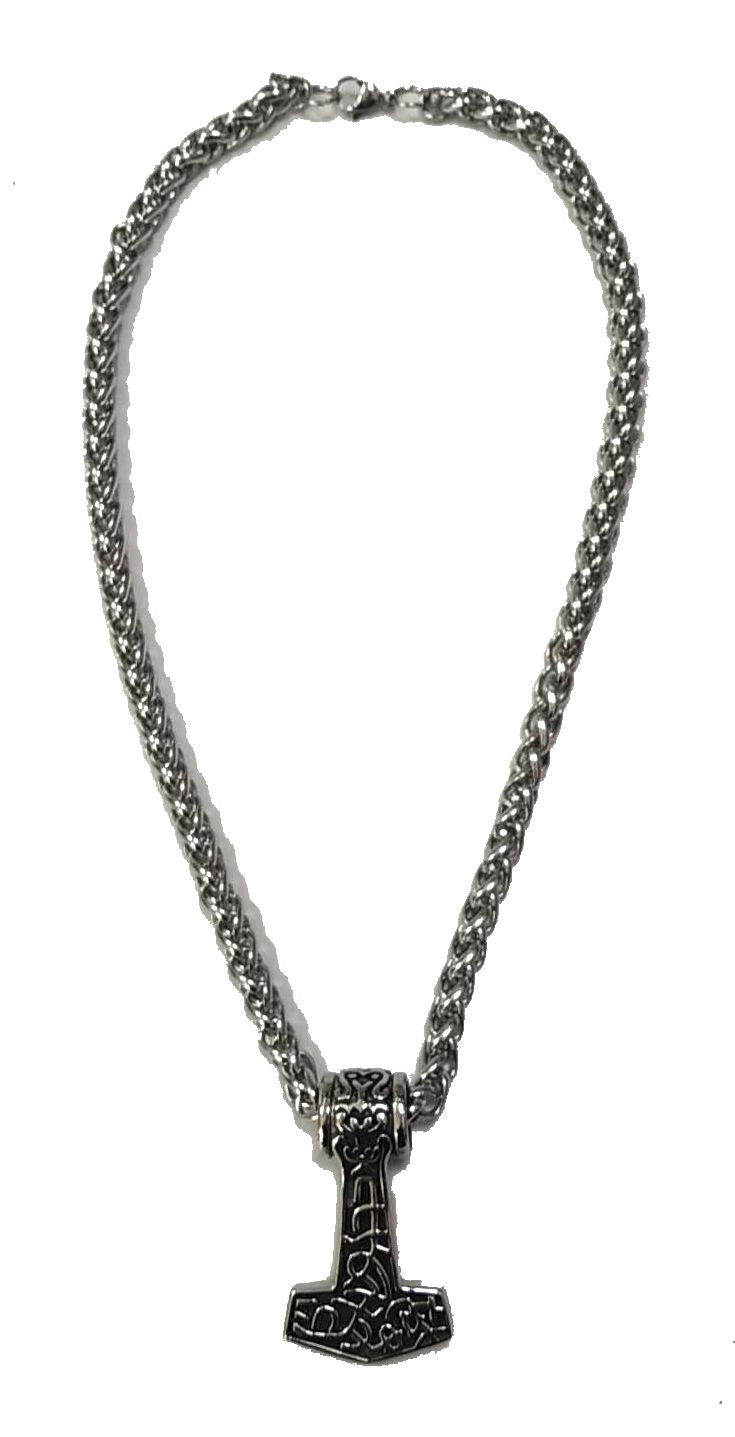 Colgante y Cadena Acero Martillo de Thor Labrado – URA Moto